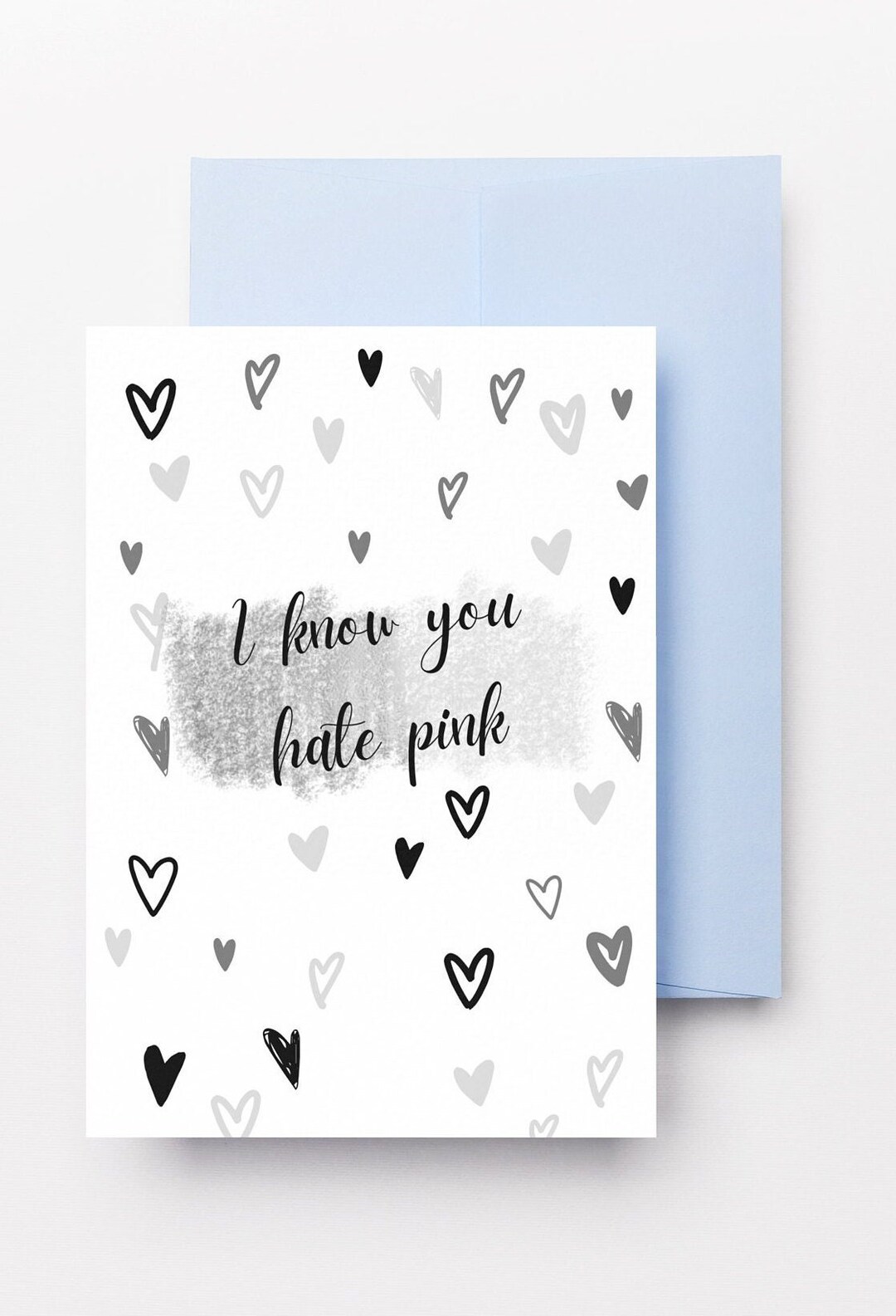 Valentines Day Folded Card Black and White Printable - Etsy
