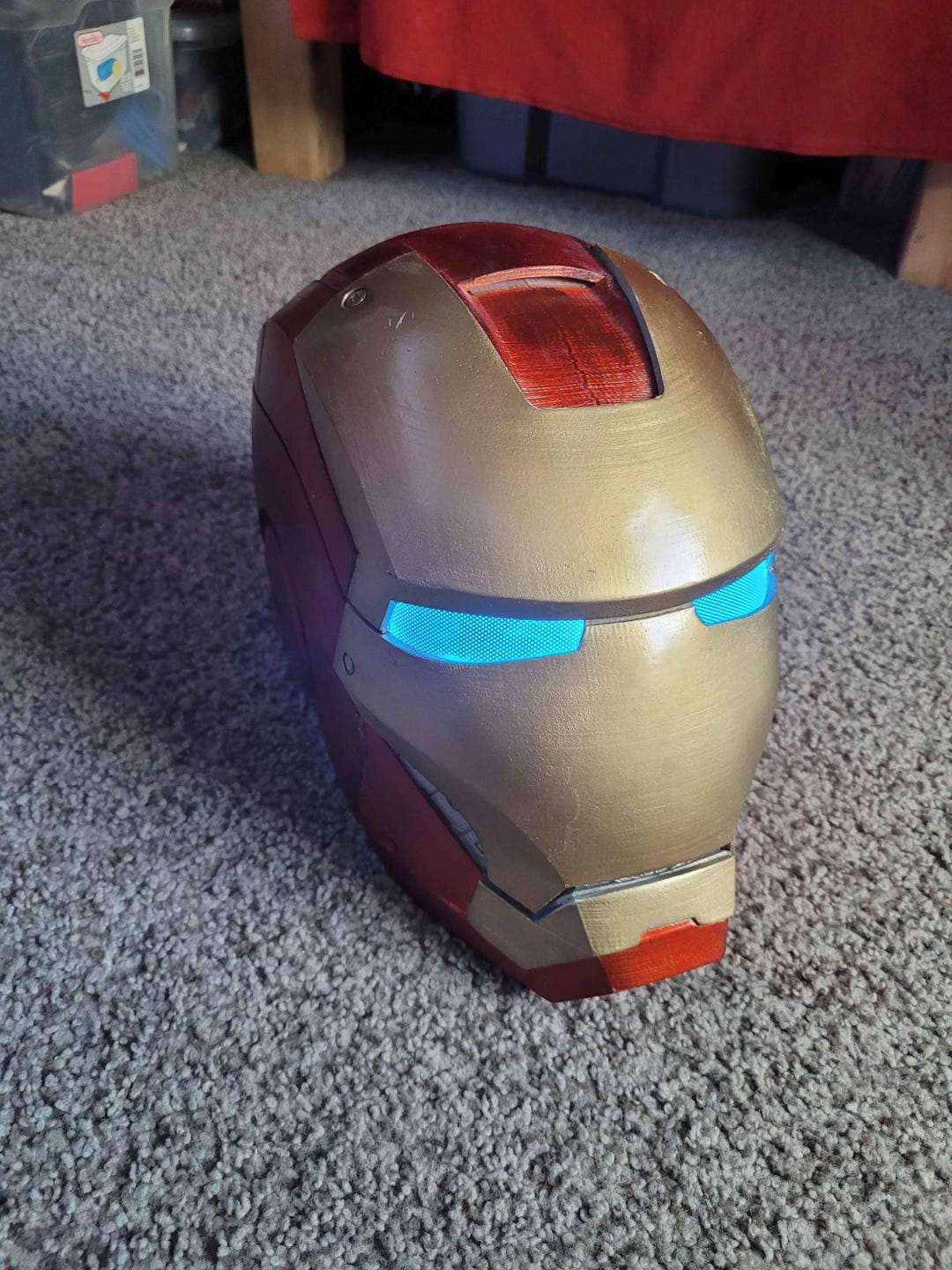 Iron Man MK 3 Helmet, LED Eyes, Removable Faceplate, 3d Printed ...