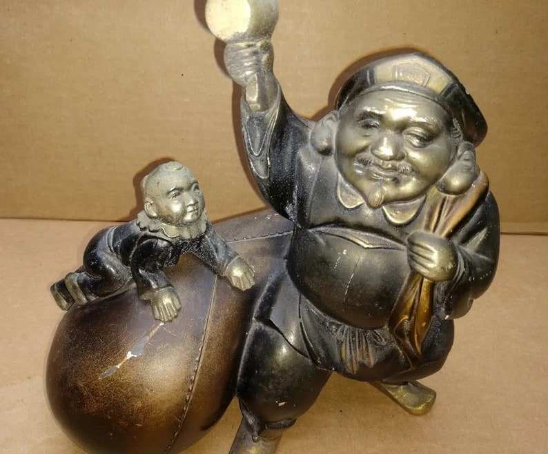 Vintage Japanese Daikoku Statue God of Wealth and Guardian of Farmers ...