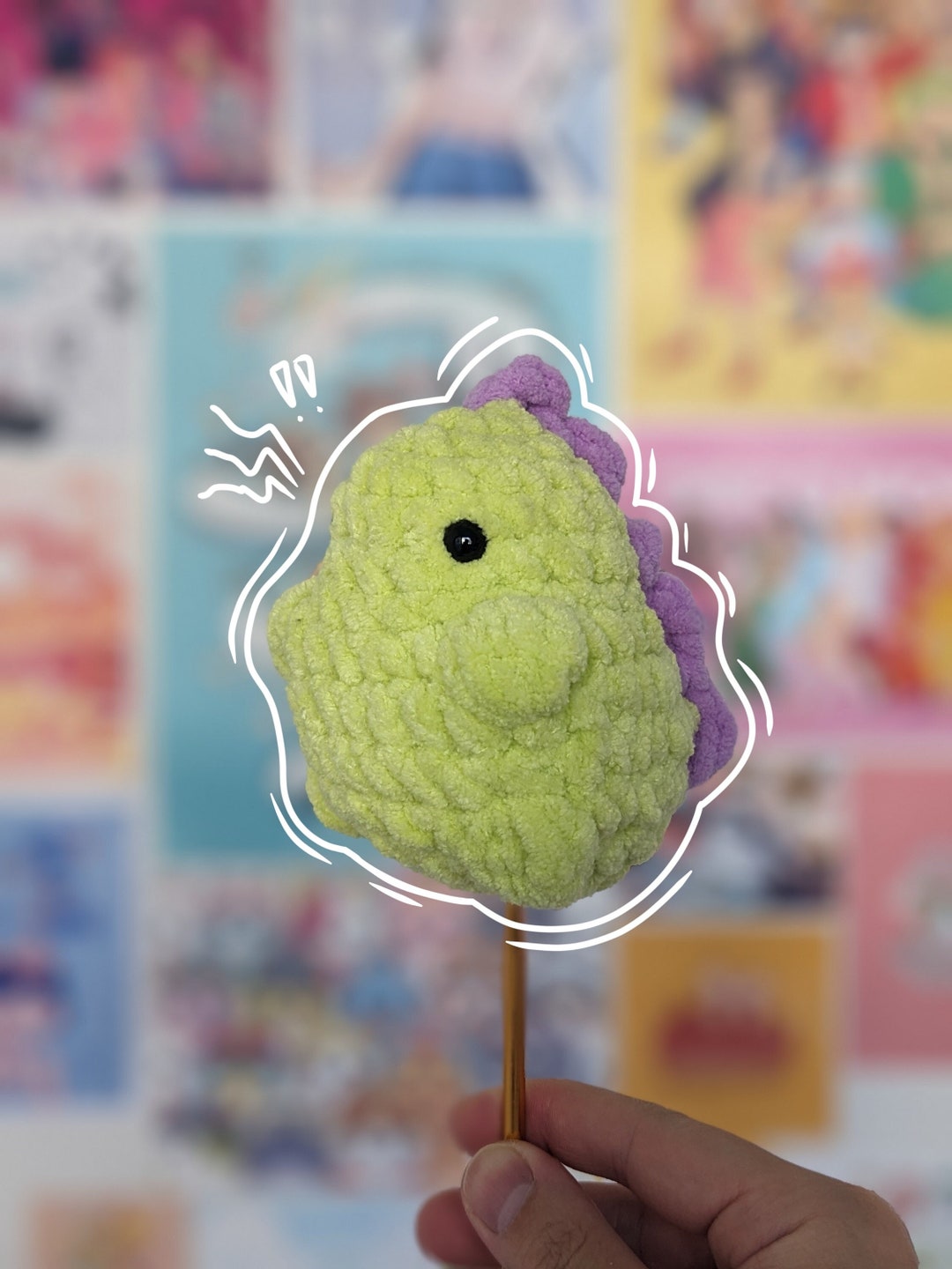 Crochet Chunky Dinosaur T-rex | READY TO SHIP | Home Decor | Desk Decor ...