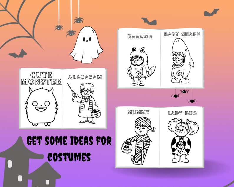 Halloween Coloring Book Digital Download Halloween Coloring Pages ...