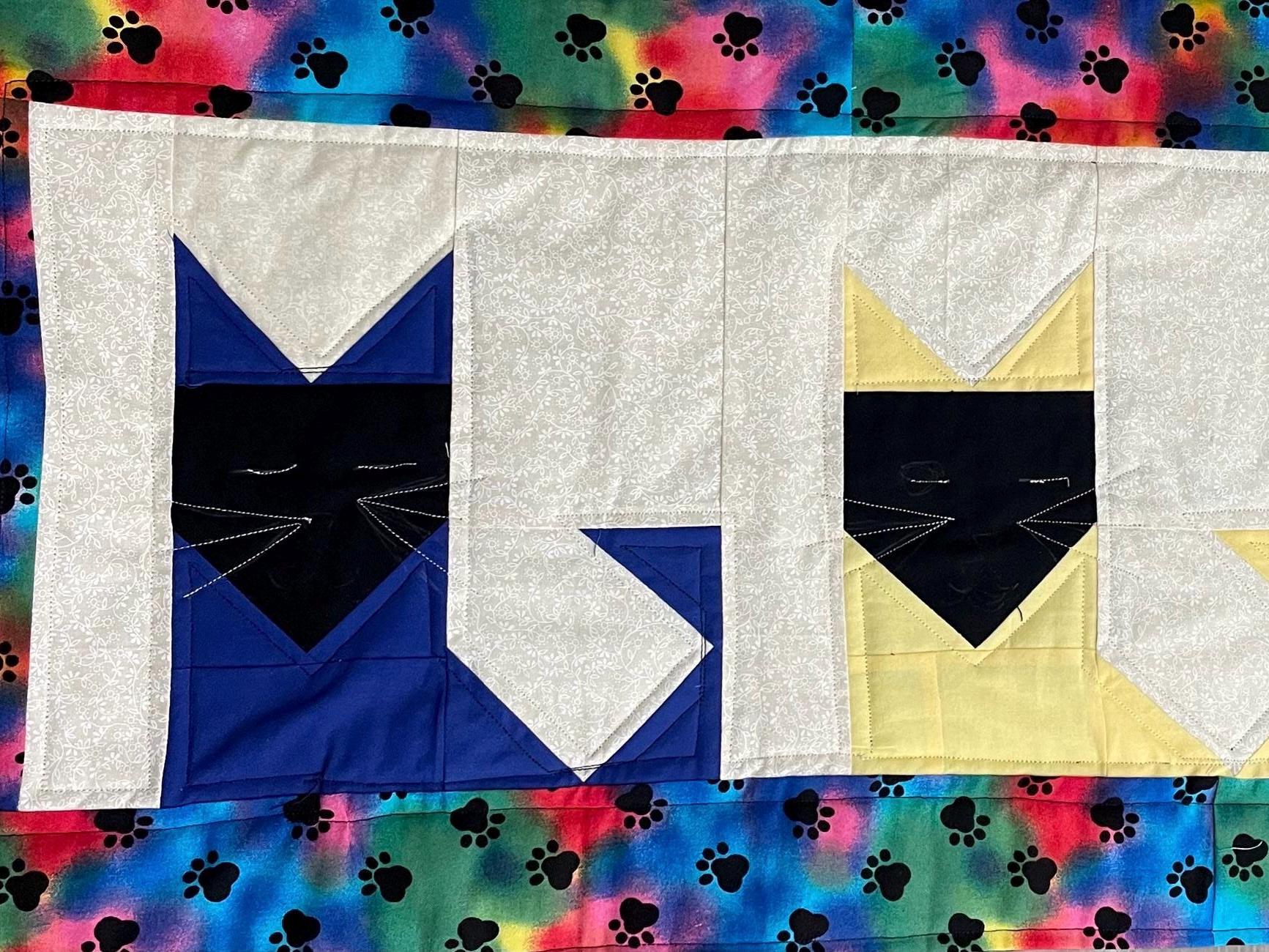 Quilted Cat “siamese Patch” Washable Mat. - Etsy