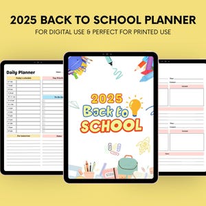 2025 Back to School Planner: Student Study Organizer (printable ...