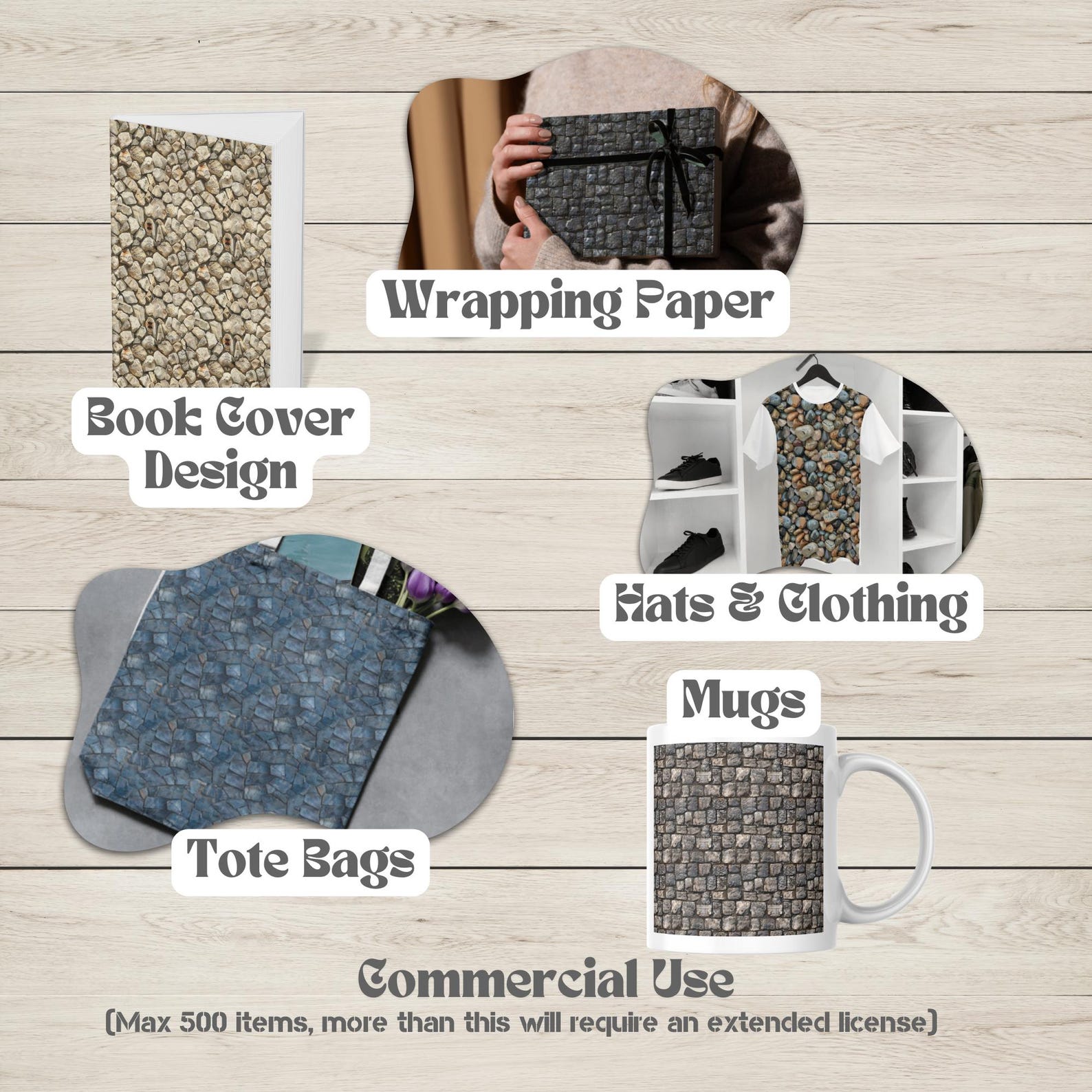 Cobblestone Digital Paper, Cobblestone Textures Digital Paper, Seamless ...