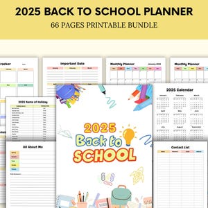 2025 Back to School Planner: Student Study Organizer (printable ...