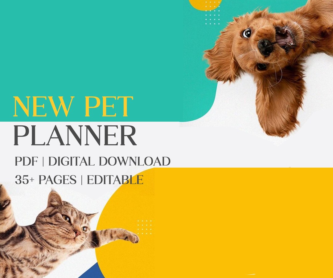 Pet Planner Workbook: Digital PDF Journal (digital Download) - Etsy