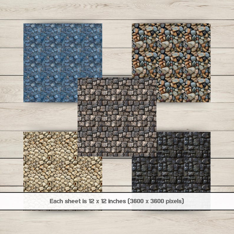 Cobblestone Digital Paper, Cobblestone Textures Digital Paper, Seamless ...