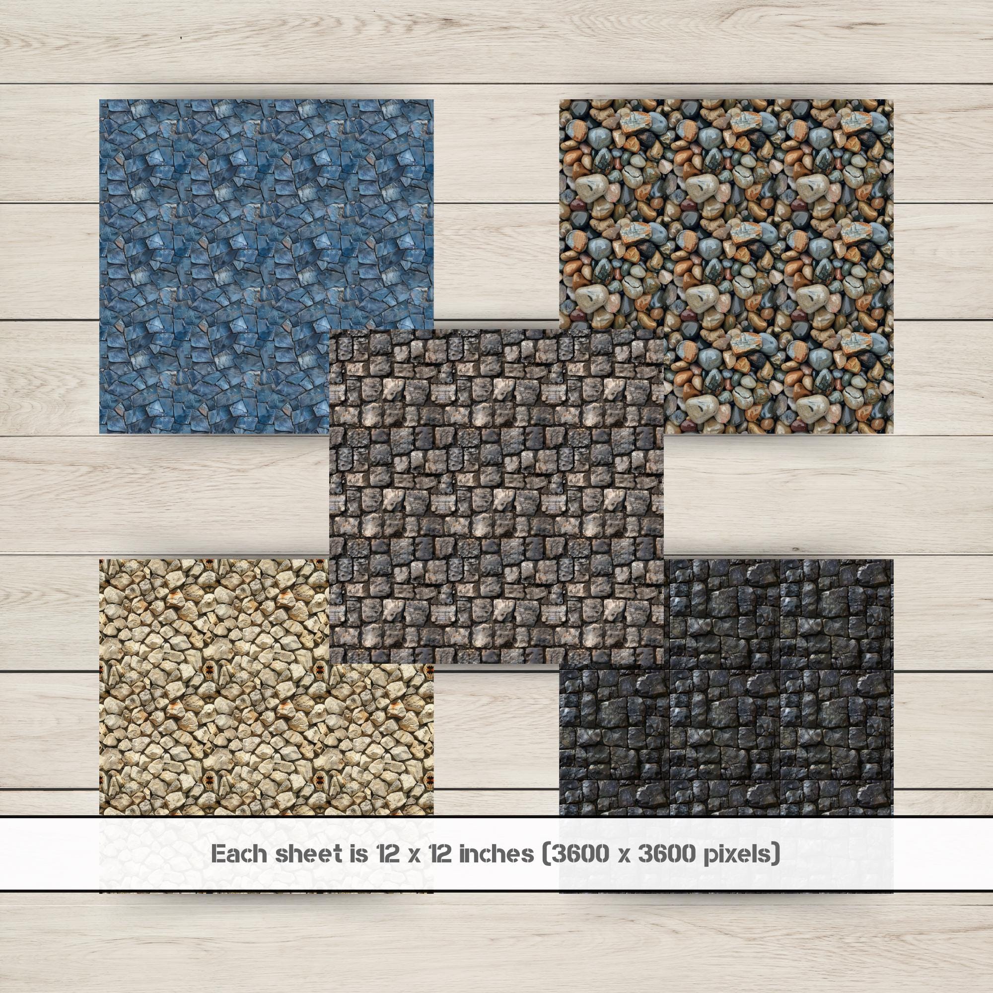 Cobblestone Digital Paper, Cobblestone Textures Digital Paper, Seamless ...