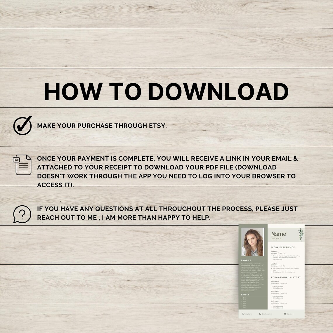 Minimalist CV Template: Elegant Botanical Canva Resume (downloadable ...