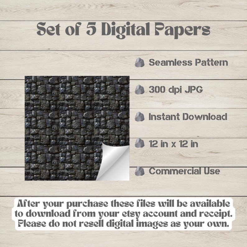 Cobblestone Digital Paper, Cobblestone Textures Digital Paper, Seamless ...