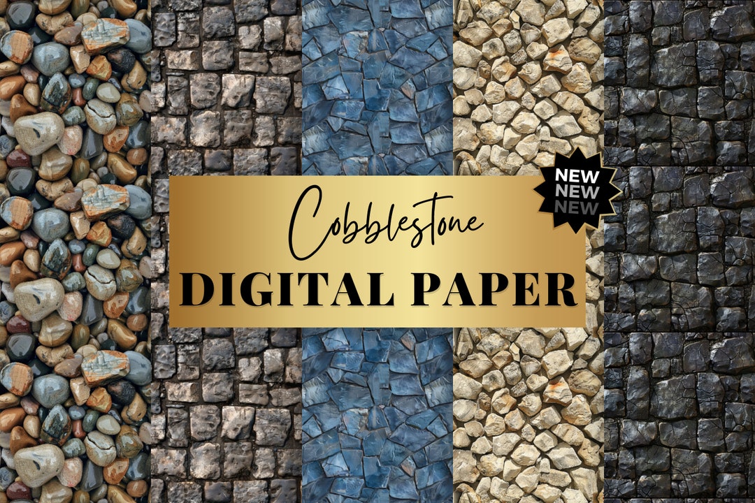 Cobblestone Digital Paper - Etsy