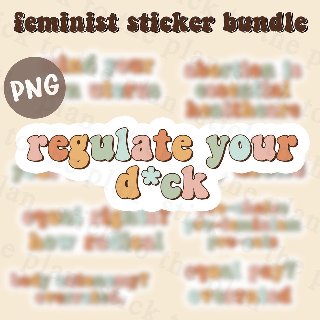 Feminist Printable Sticker Bundle, PNG Digital Stickers for Activist ...