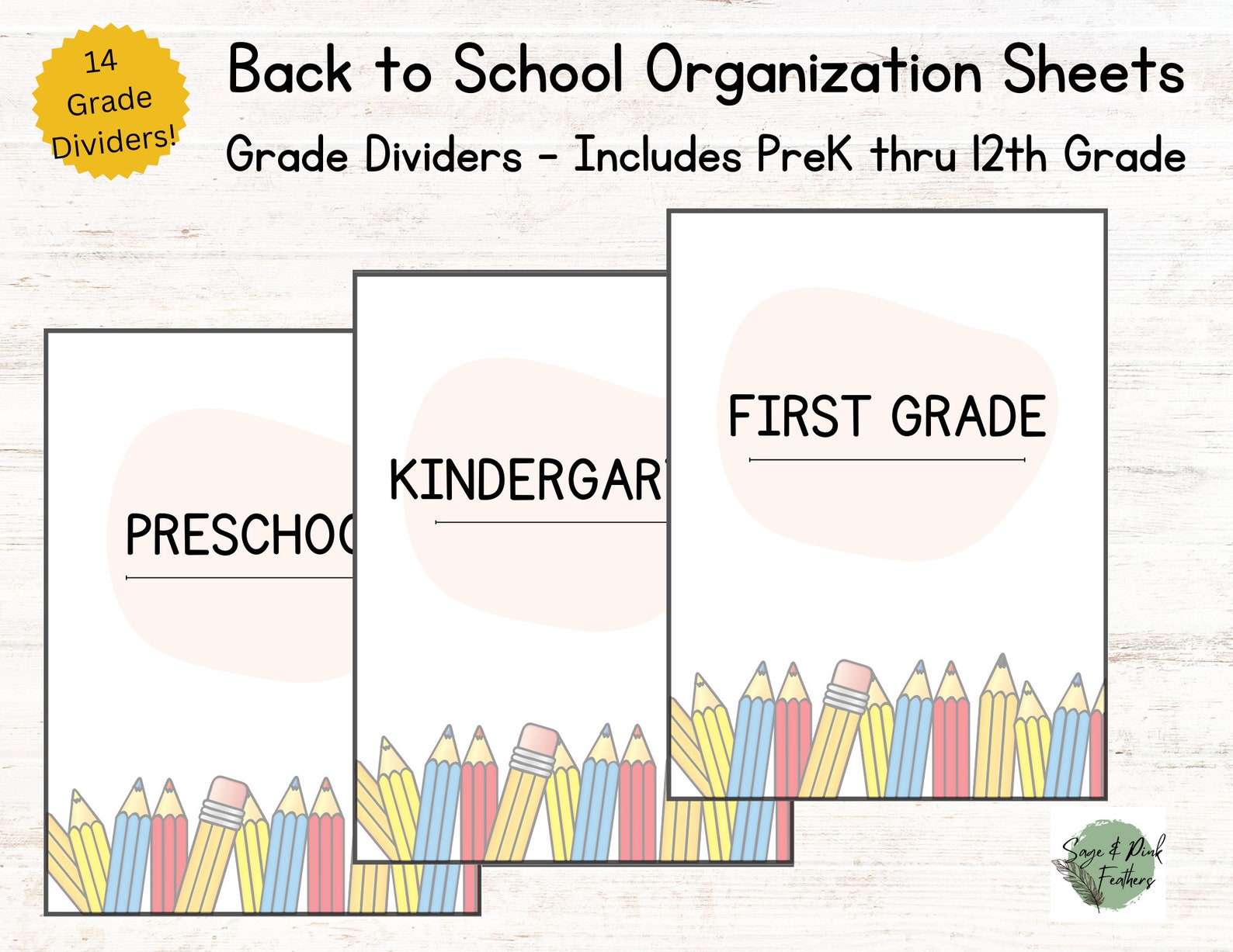 Back to School Organizer Printable Pack - 17 Sheet - Digital File - Etsy