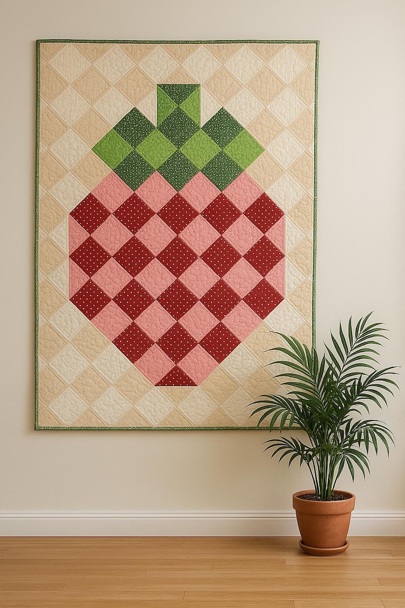 PDF Strawberry Days Quilt Pattern - Easy, Cute Quilt Pattern That's ...