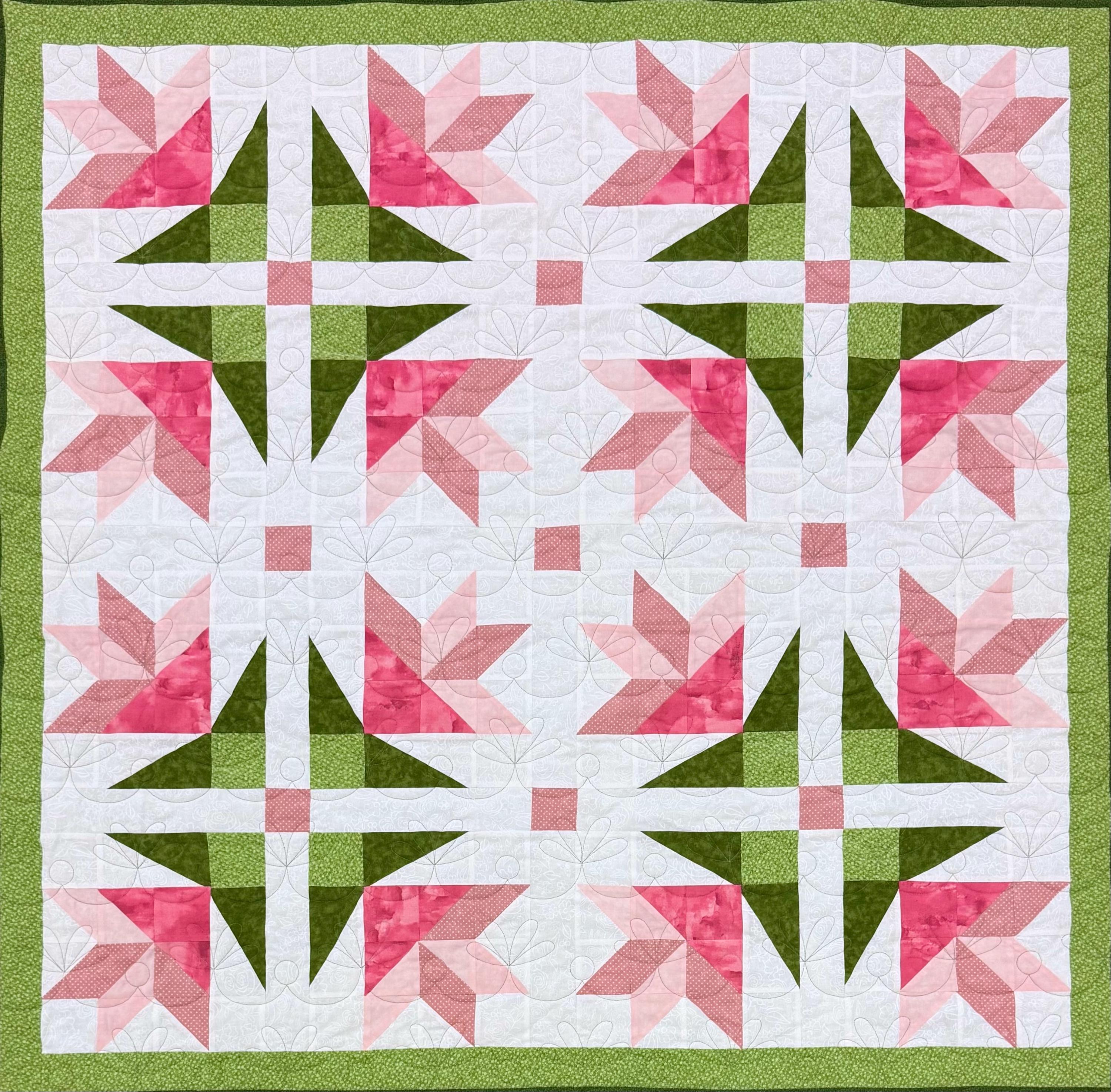 PDF Dancing Lilies Quilt Pattern - Mini, Baby, Throw, and Queen Sizes ...