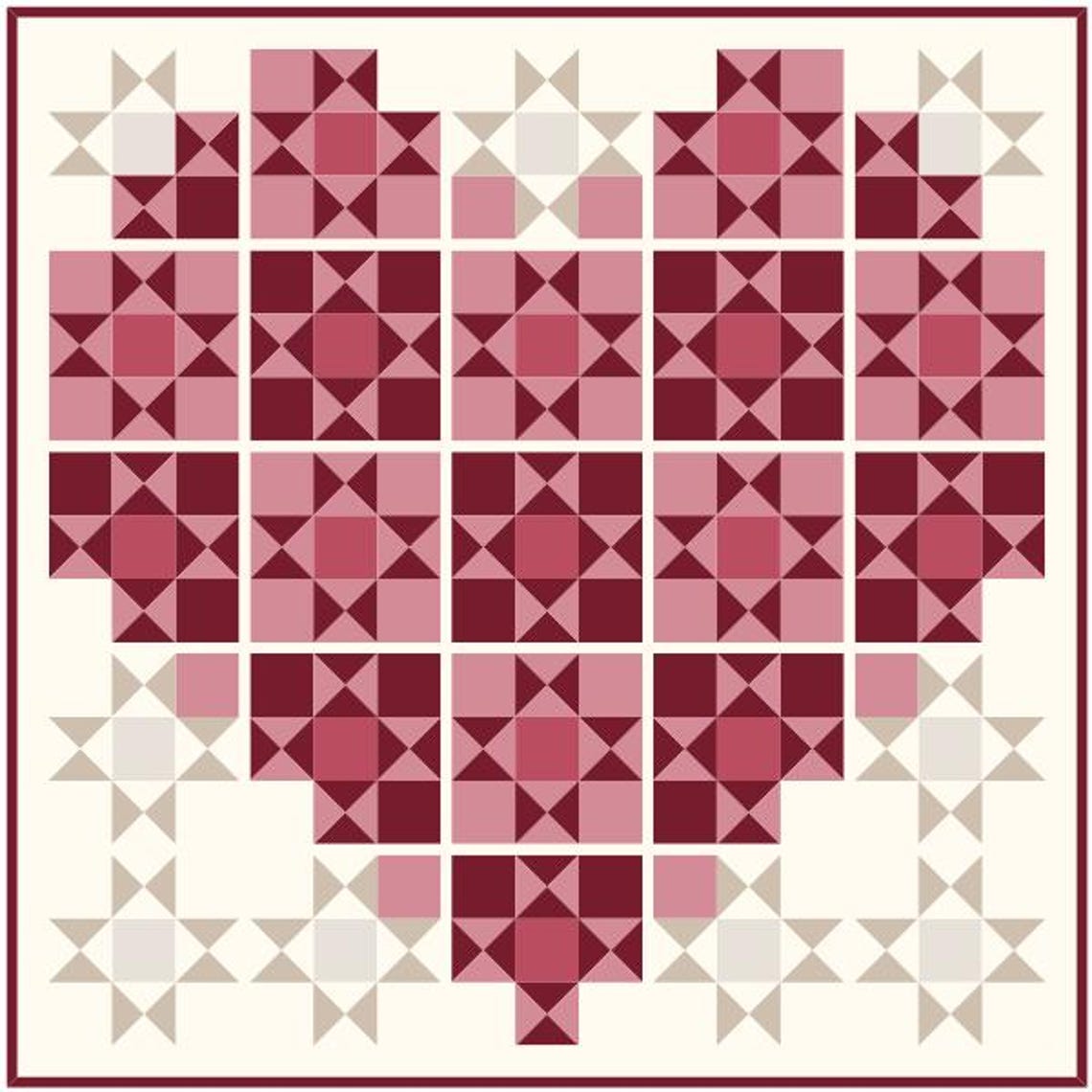 PDF Starry Sweetheart Quilt Pattern - Baby, Throw, and King Size - Etsy