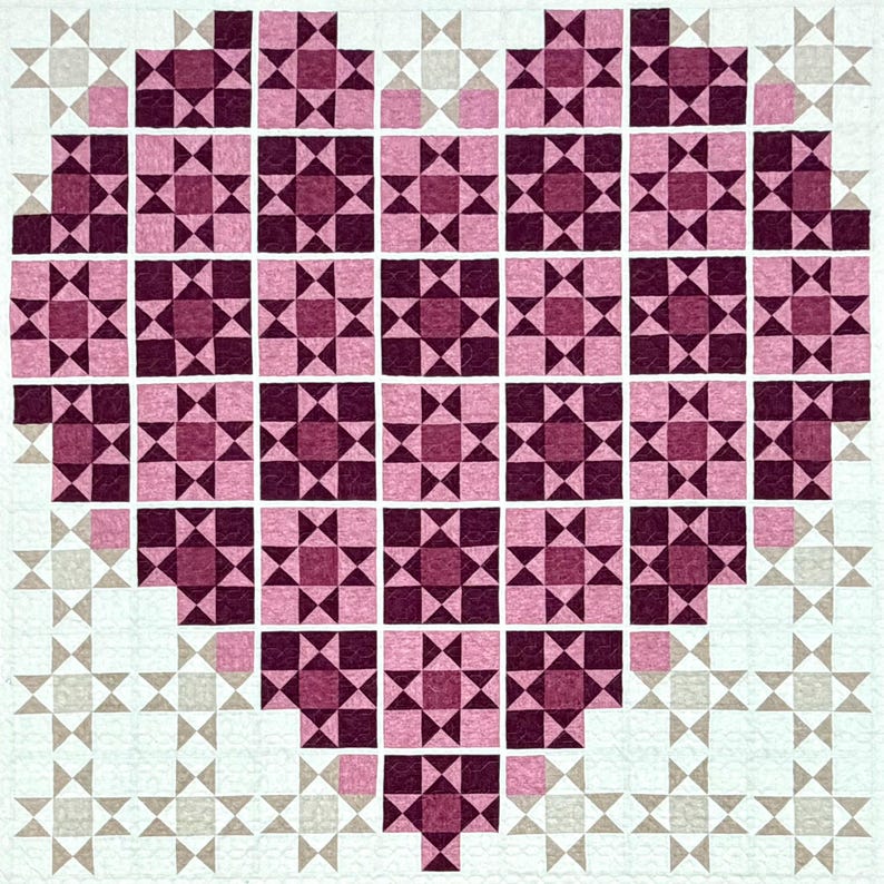 PDF Starry Sweetheart Quilt Pattern - Baby, Throw, and King Size - Etsy