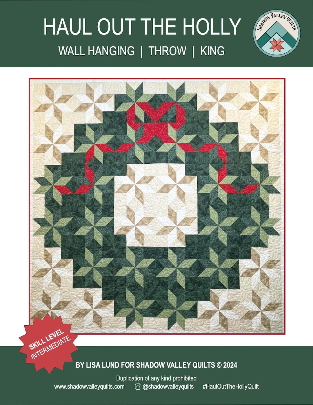 PDF Haul Out the Holly Christmas Quilt Pattern - Etsy
