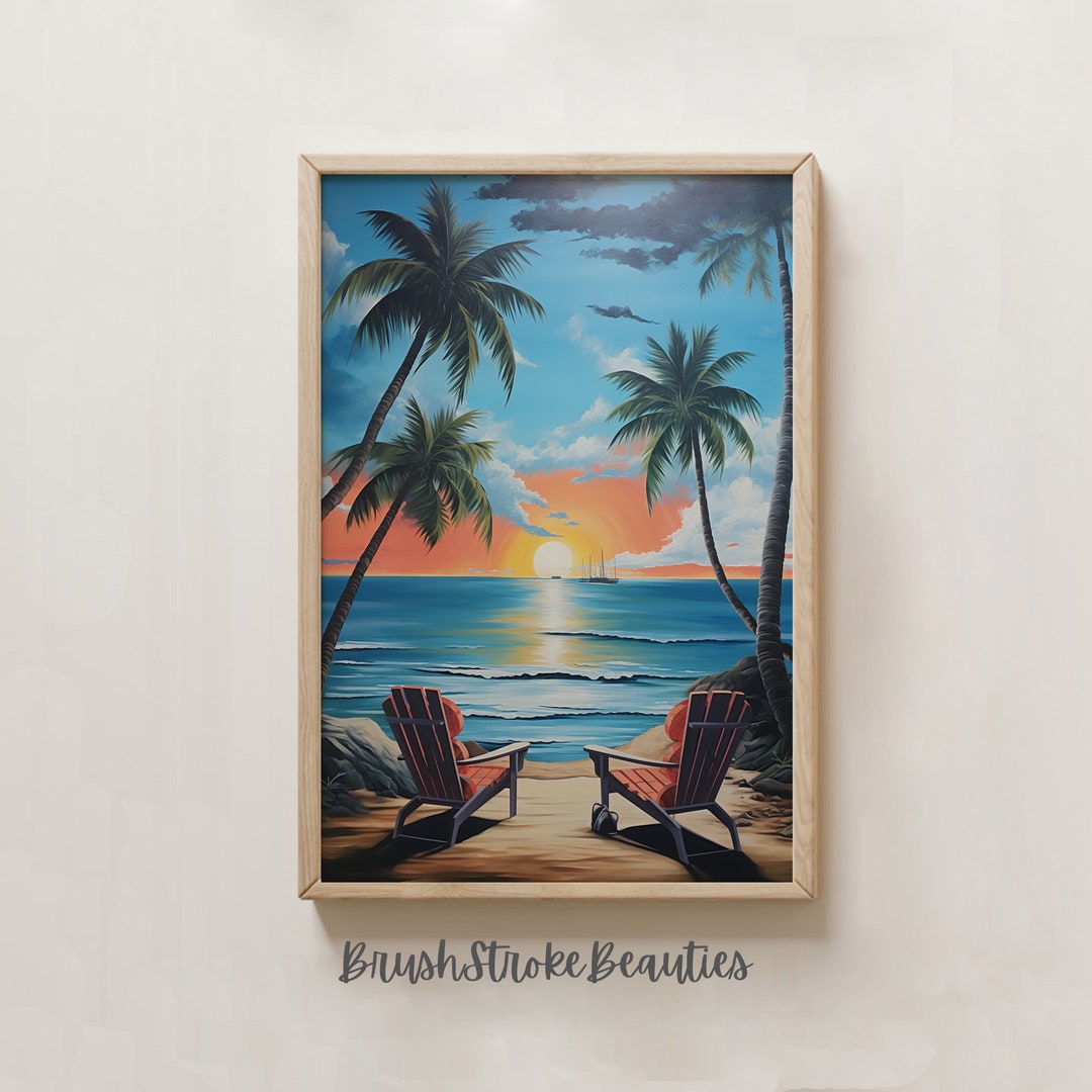Printable, Coastal View, Beach Vibes Wall Decor, Modern Interior Decor ...