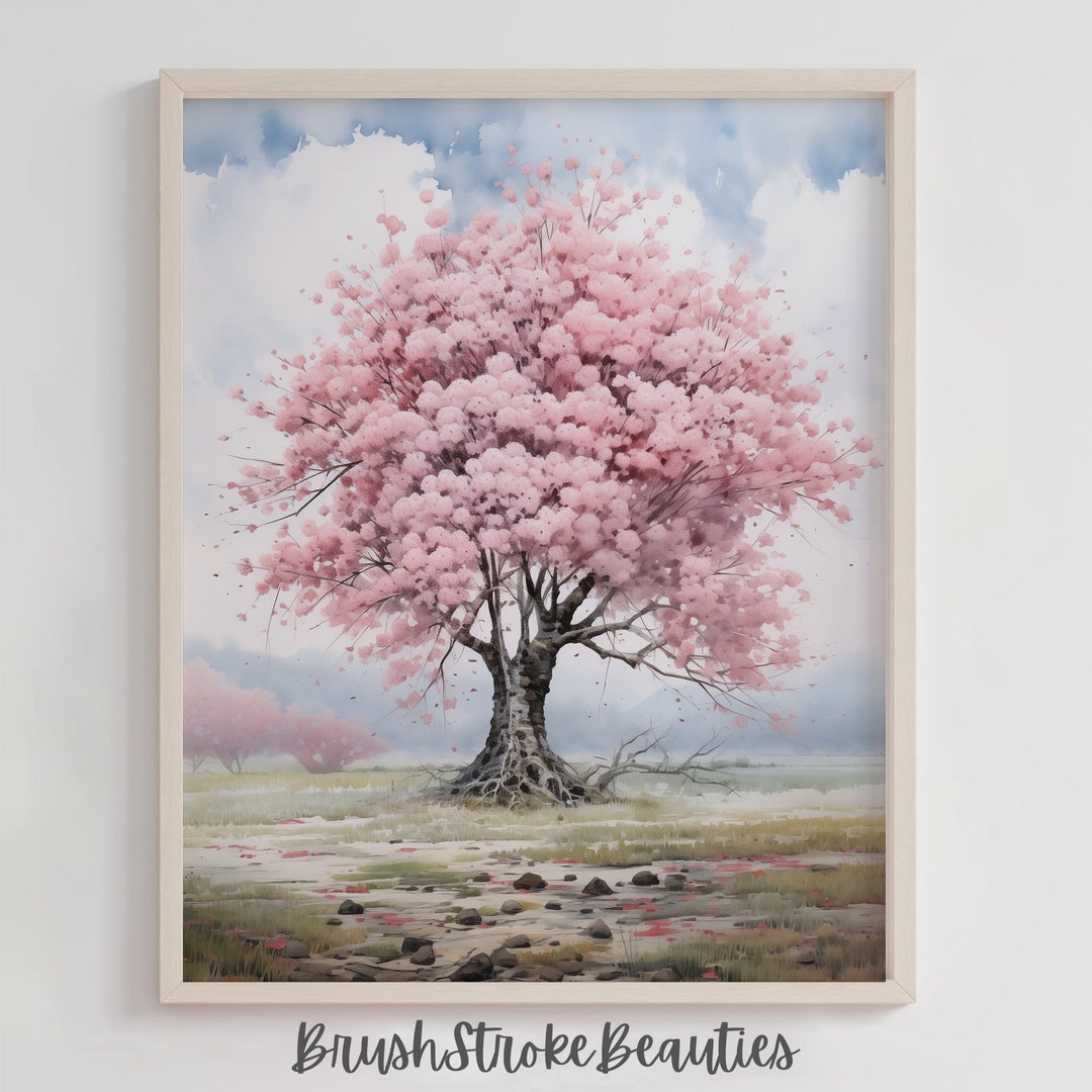 Digital Print, Cherry Blossom, Spring Art Display, Home Wall Decor ...