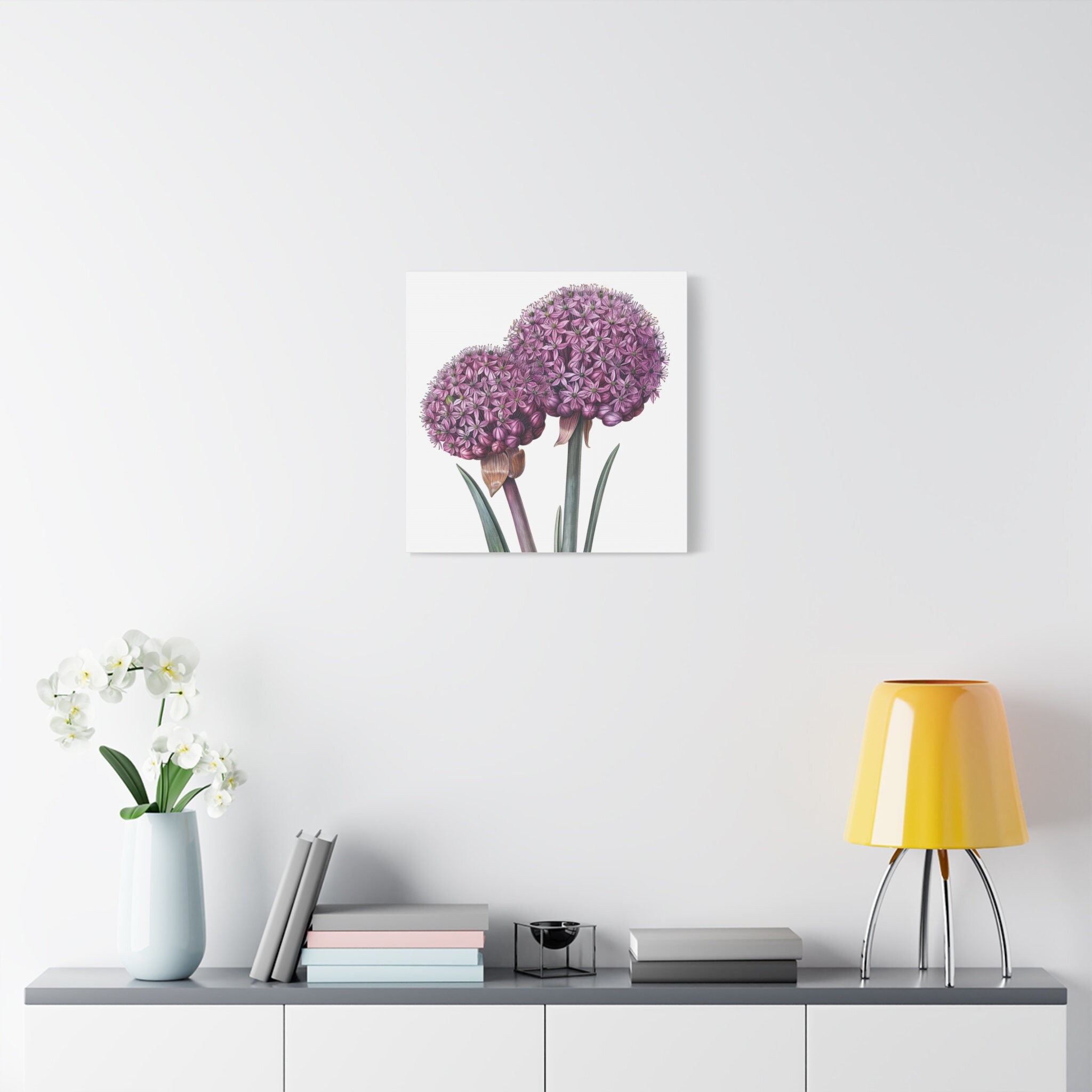 Botanical Illustration - Allium #02 Matte Canvas, Stretched, 1.25 ...
