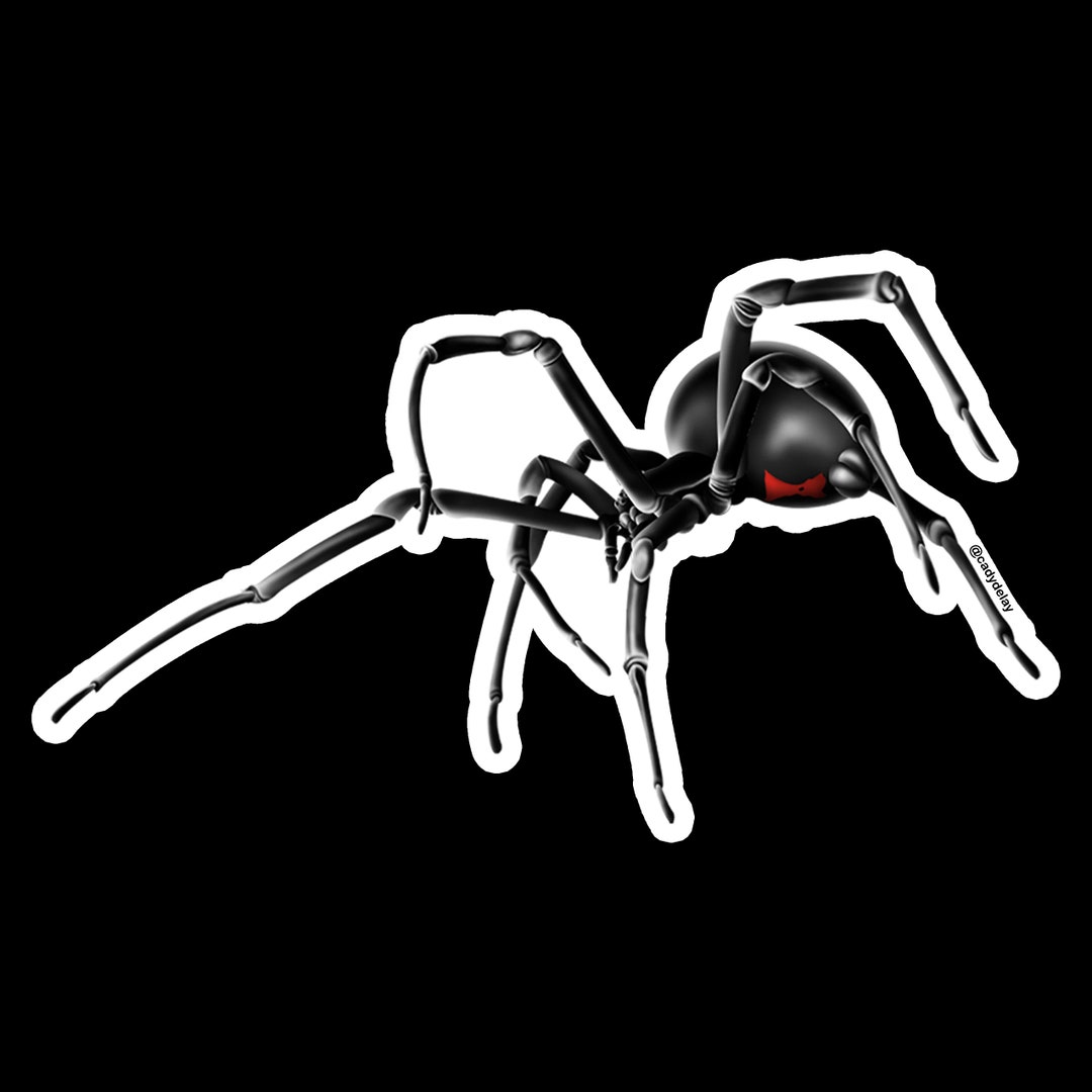 Western Black Widow Sticker - Etsy