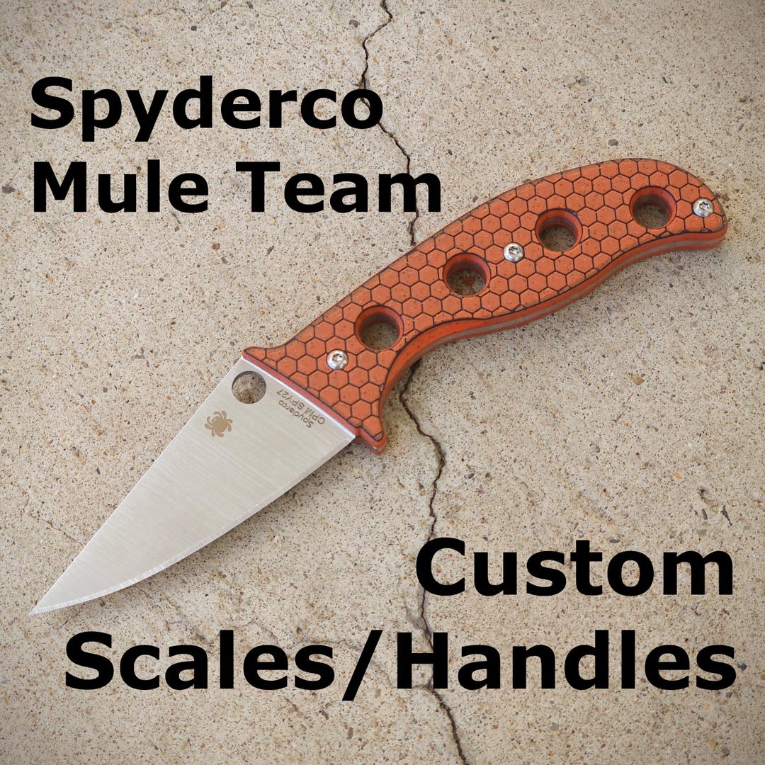 Spyderco Mule Team Scales / Handles - Multiple Patterns, Many Colors - Etsy