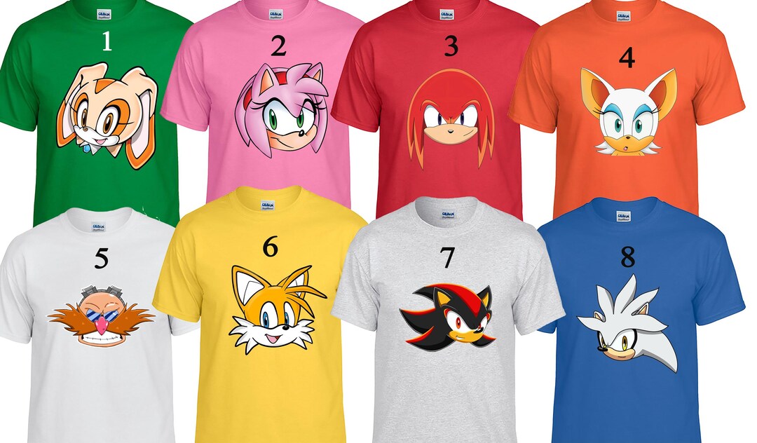 Sonic the Hedgehog Shirt, Sonic Group Matching Shirt, Sonic Family ...