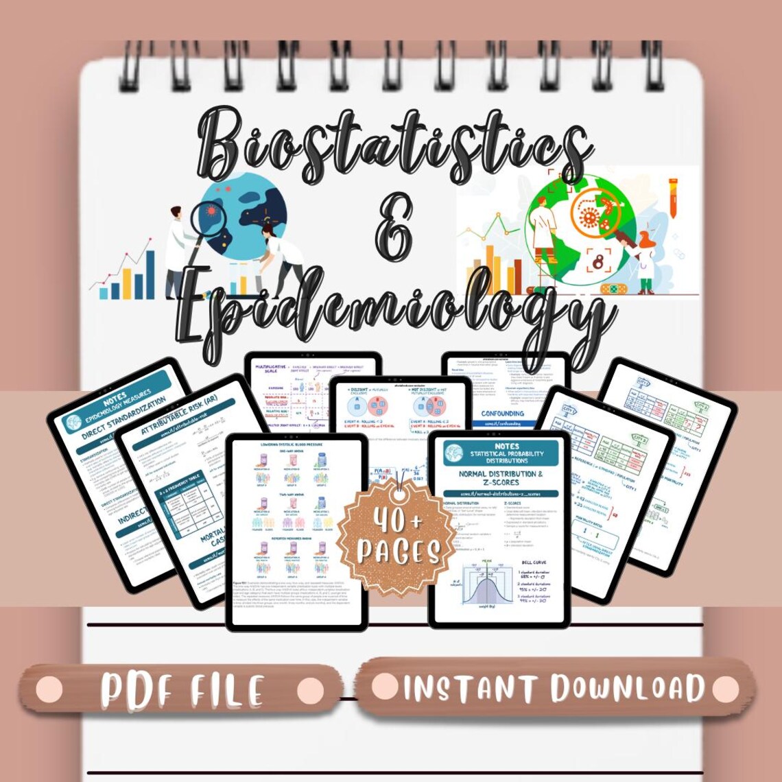 Biostatistics and Epidemiology Digital Nursing Notes Printable Nursing ...