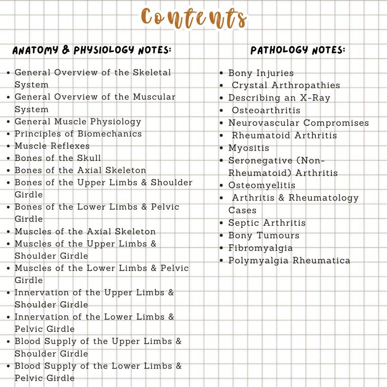 Musculoskeletal System Nursing Notes | Anatomy, Physiology and ...