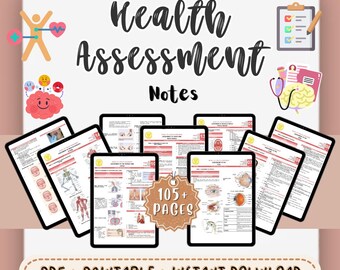 Health Assessment Bundle ™ - Nursing School Notes to Help Pass NCLEX RN ...