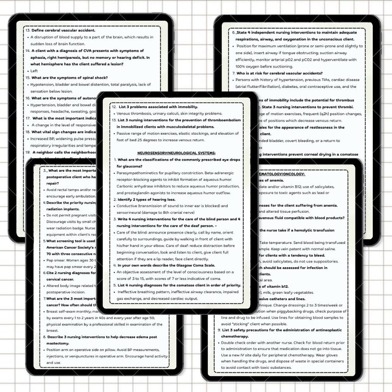 Med-surg Nursing Bullets & Enumeration | MSN Nursing Study Guide ...