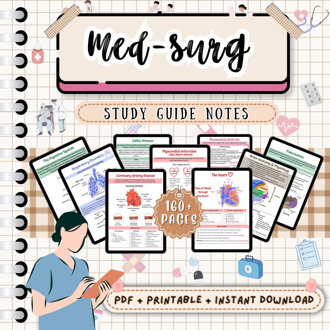 Med Surg Notes | Nursing Study Guide | Medical Surgical Notes | Nursing ...