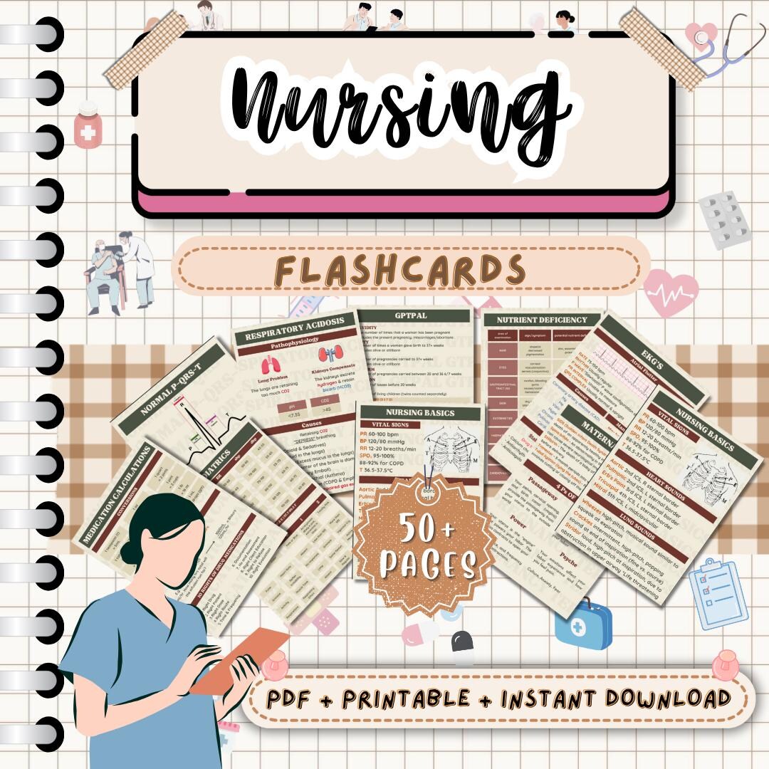 Nursing Flash Cards | Nursing Study Guide | Nursing School Notes ...