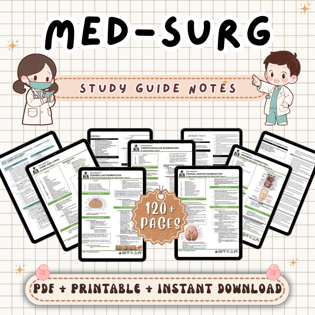 Med Surg Notes | Nursing Study Guide | Medical Surgical Notes | Nursing ...
