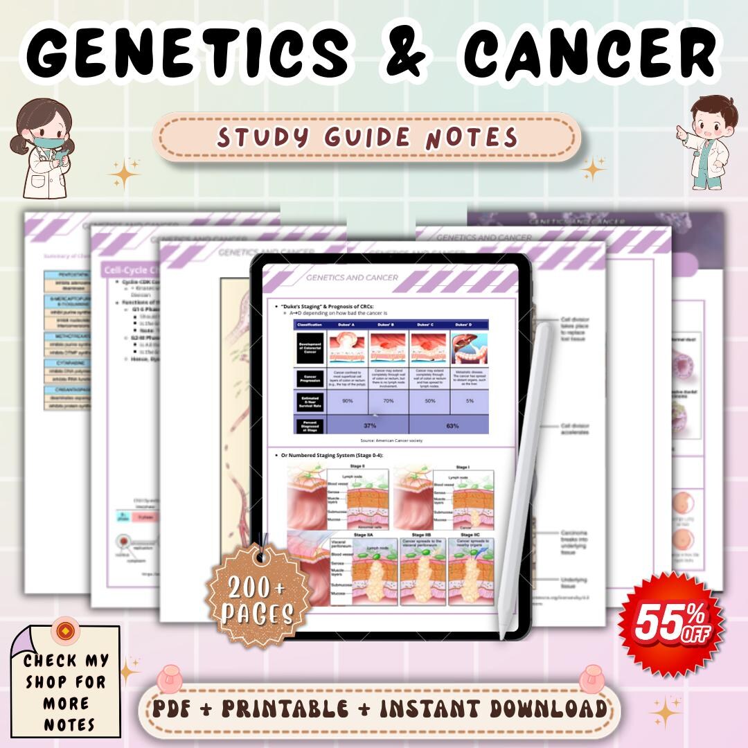 Genetics & Cancer Notes | Study Guide Notes | Nursing School Notes ...