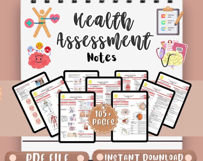 Health Assessment Bundle ™ - Nursing School Notes to Help Pass NCLEX RN ...