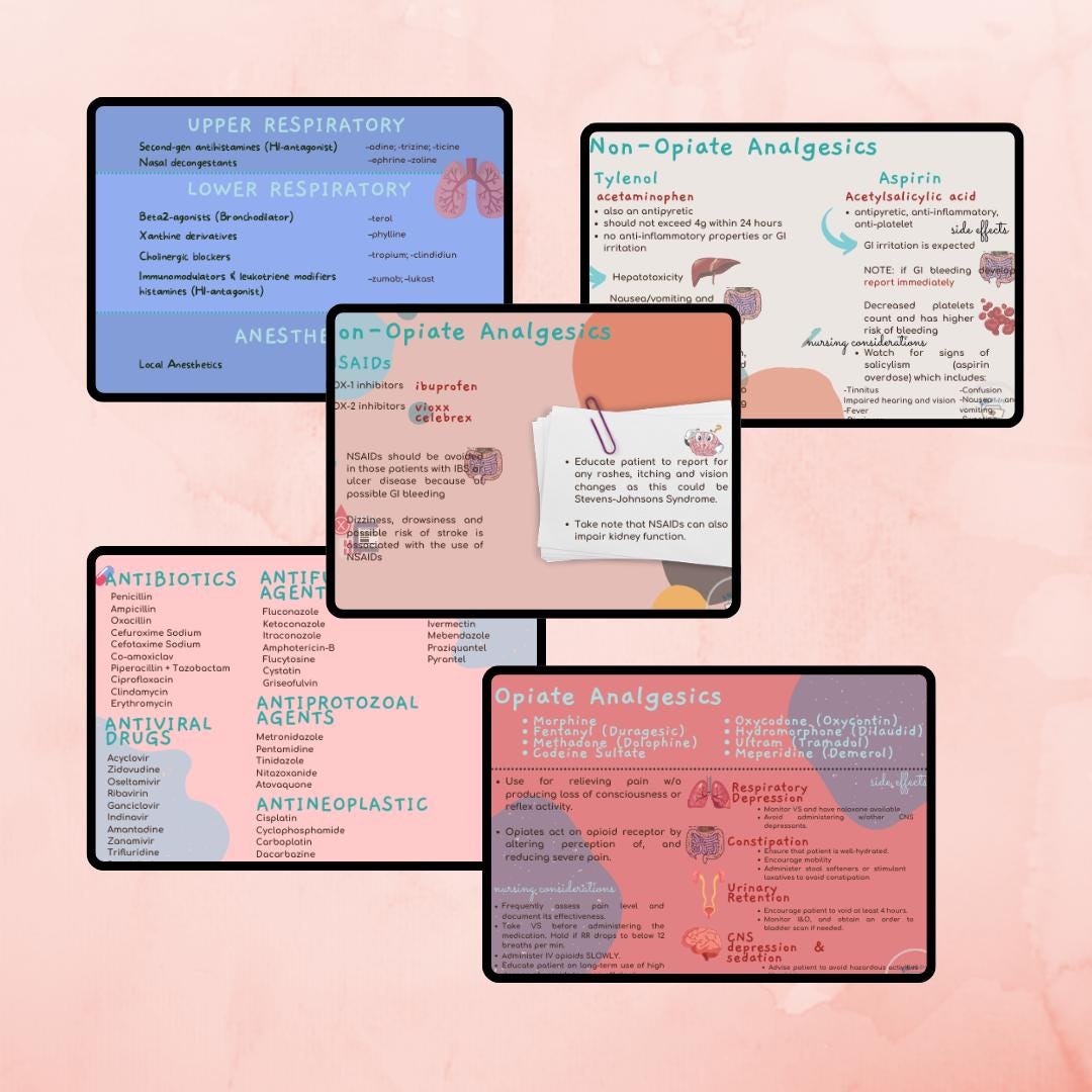 Pharmacology Flash Cards | Nursing Study Guide | Nursing School Notes ...