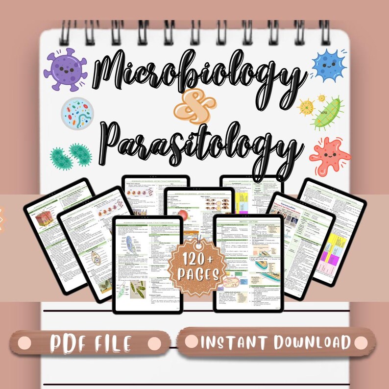 Microbiology and Parasitology Notes Digital Study Guide Printable ...