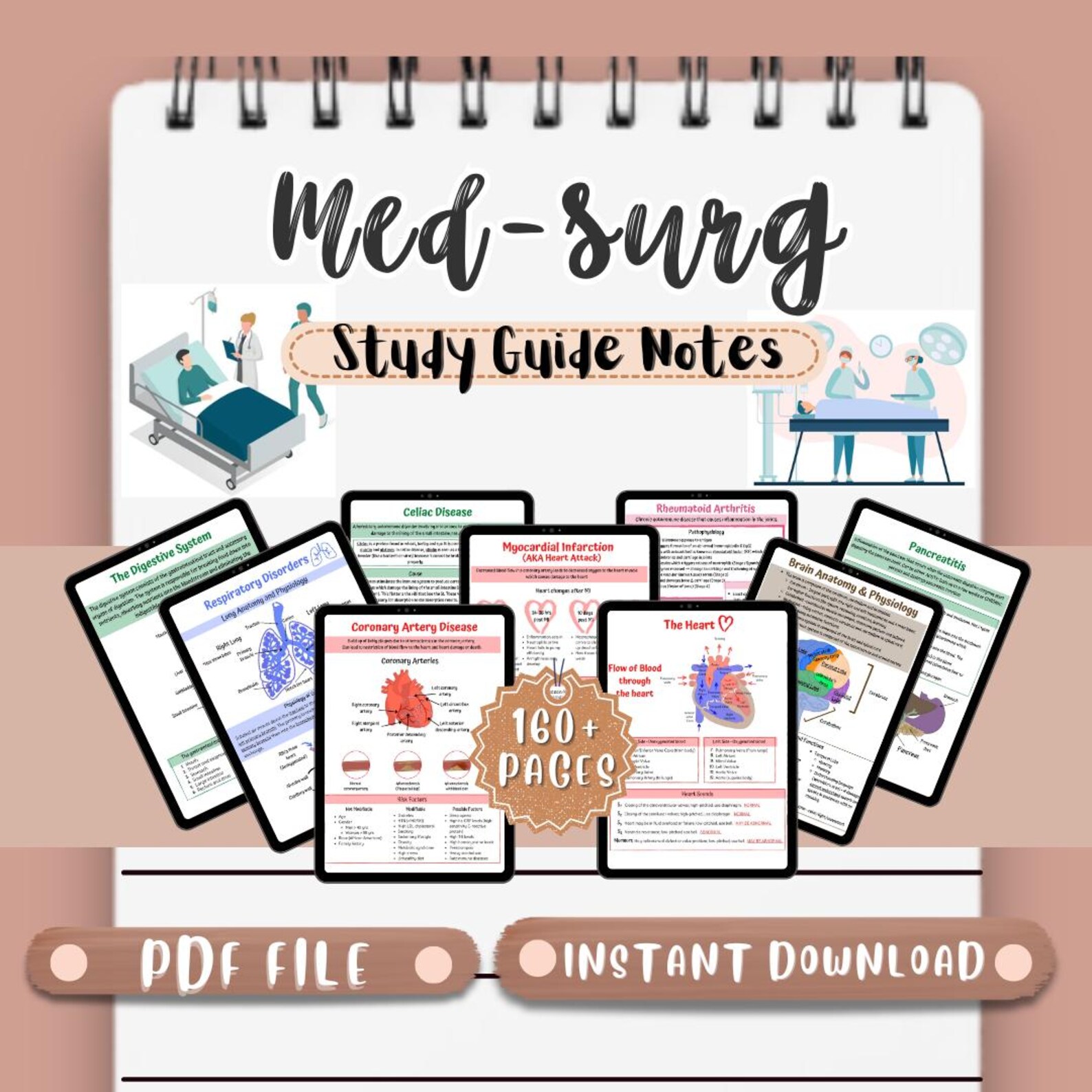 Med-surg Study Guide Medical Surgical Notes Nursing Study Guide Nurse ...