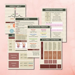Nursing Notes Printable Flashcards Digital Study Guide Printable ...