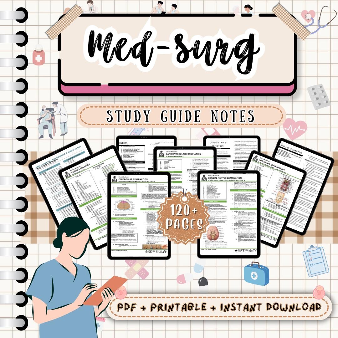 Med Surg Notes | Nursing Study Guide | Medical Surgical Notes | Nursing ...