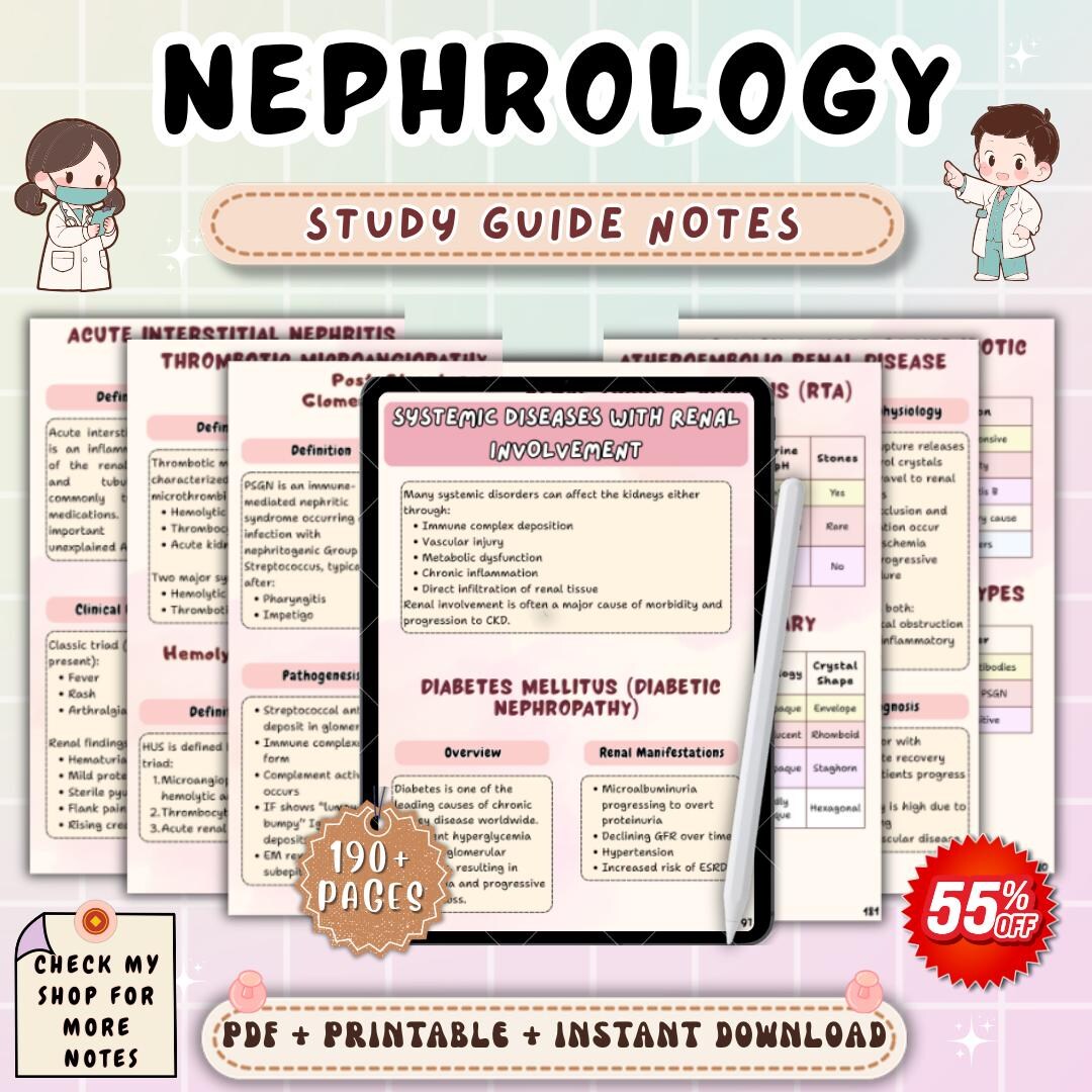 Nephrology Study Guide Notes | Nursing School Notes | Nurse ...