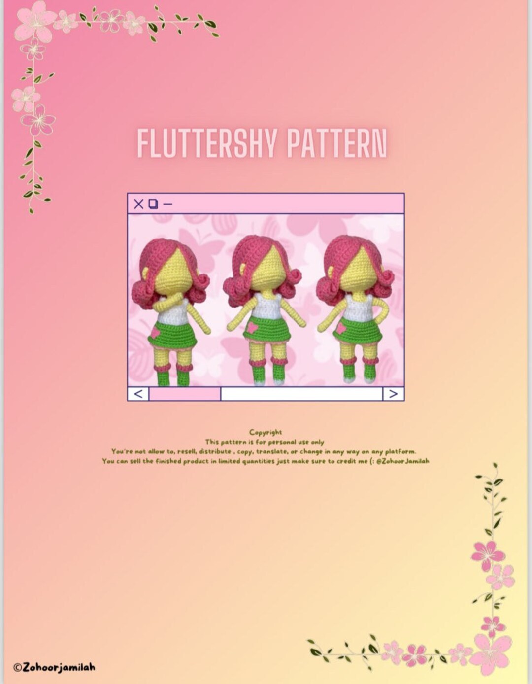 Fluttershy DIGITAL Pattern - Etsy