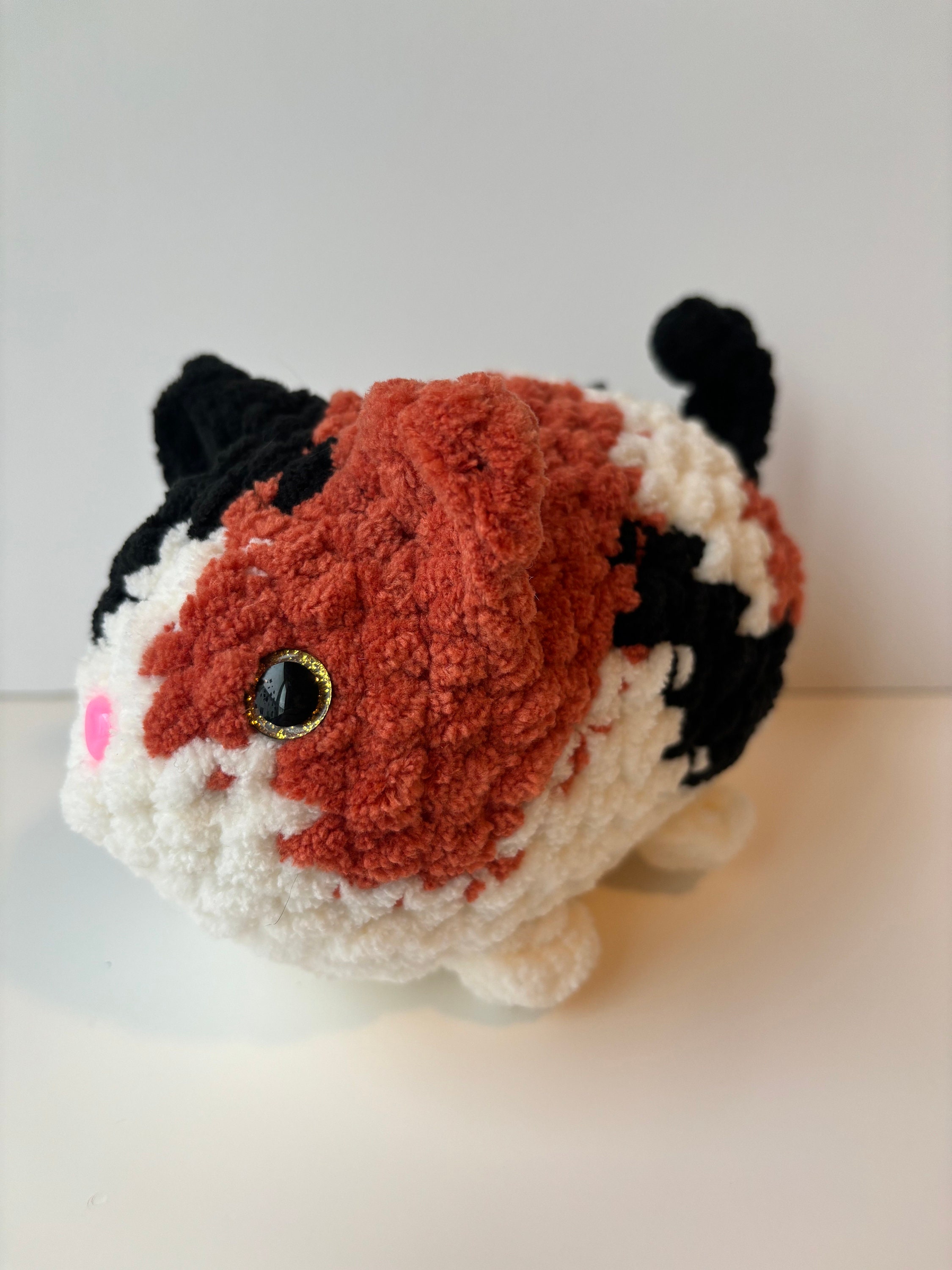 Fat Kitty Plushies, Crochet Loaf Cat, Super Bulky Yarn Toy, Squishy ...