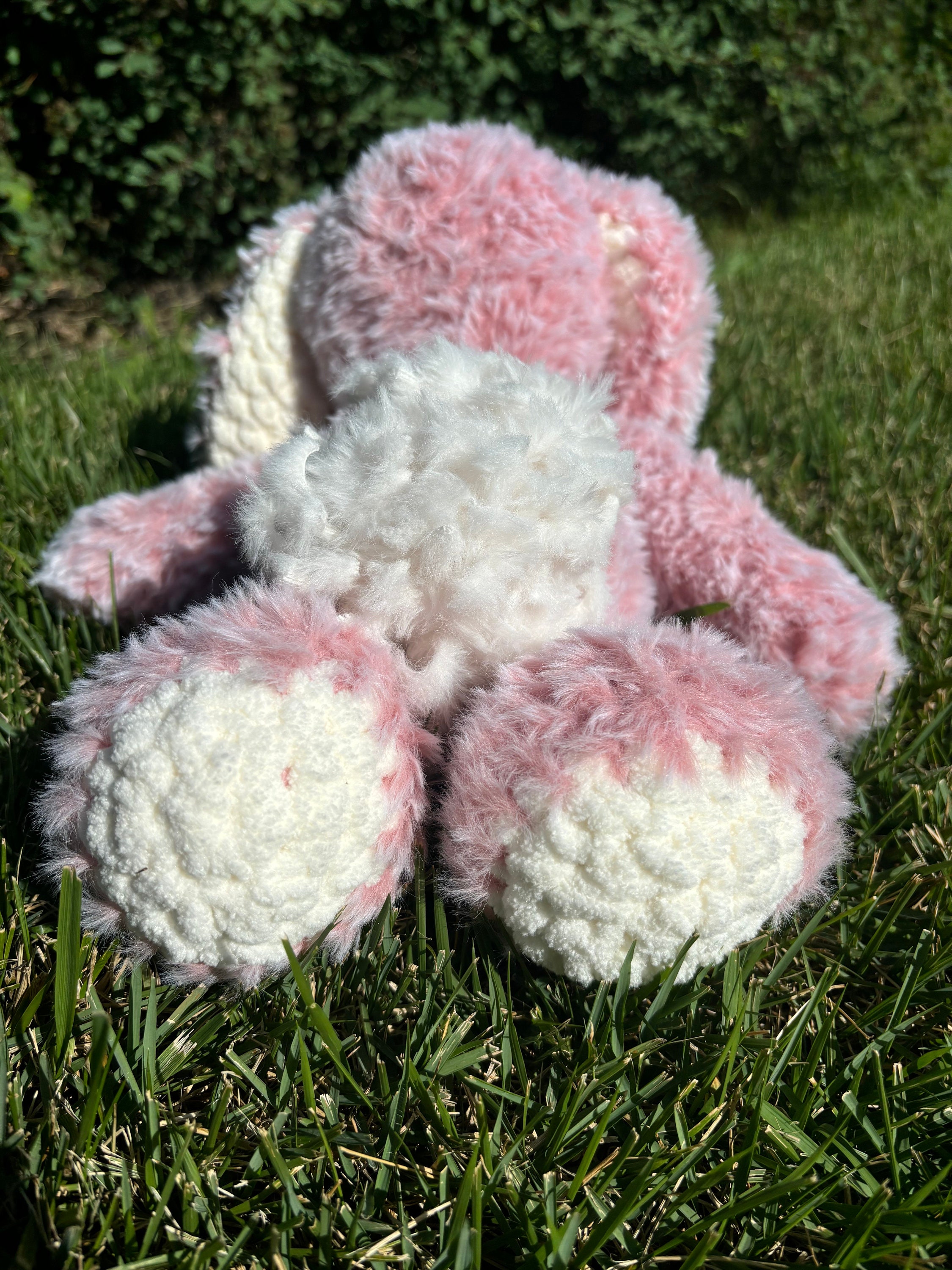 Fluffy and Floppy Bunny, Crochet Rabbit Plushie, Faux Fur Bunny Toy ...