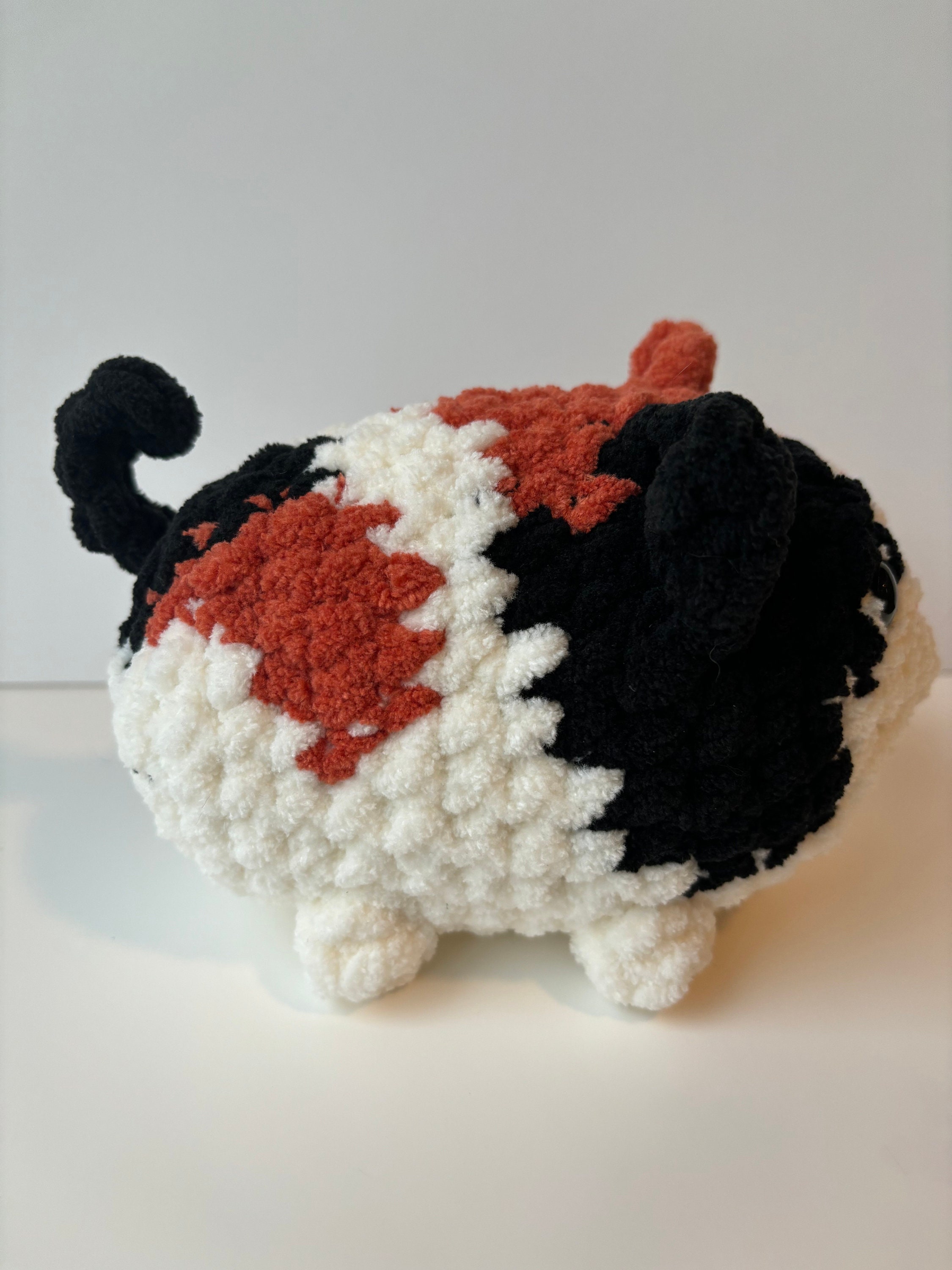 Fat Kitty Plushies, Crochet Loaf Cat, Super Bulky Yarn Toy, Squishy ...