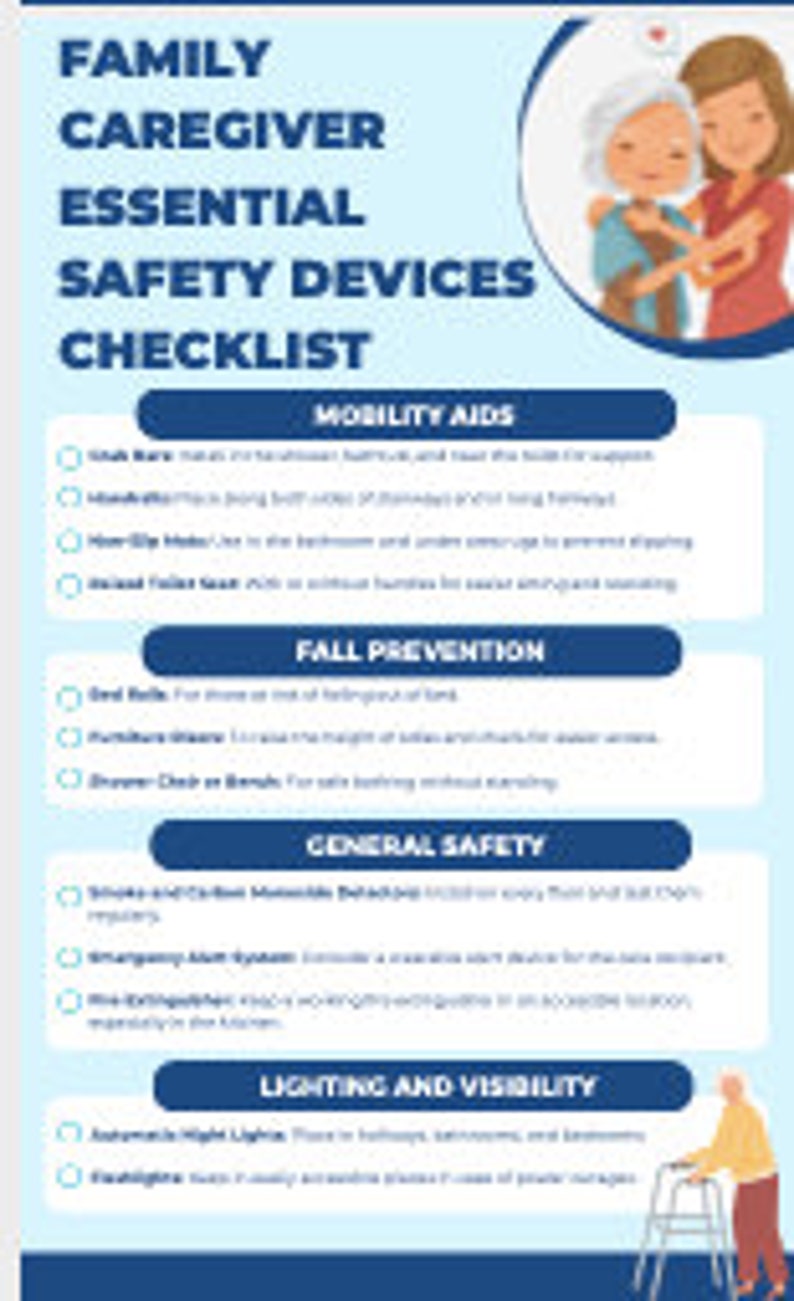 Elderly Home Safety Checklist / Caregiver Home Safety Assessment (with ...