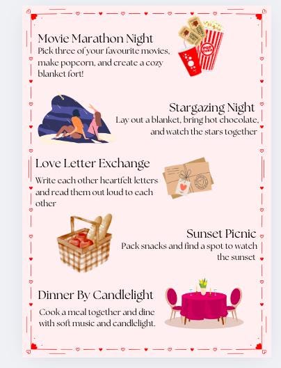 DIY Date Ideas Printable | Fun & Romantic Date Night Inspiration ...