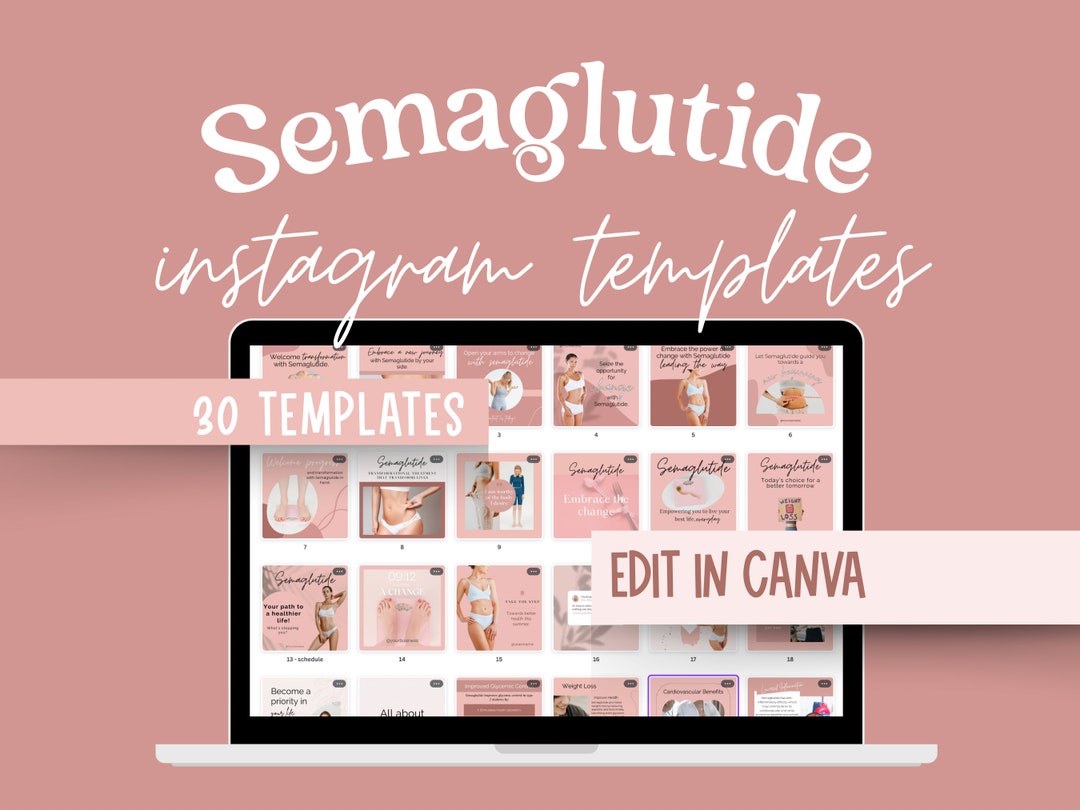 Semaglutide Canva Template Semaglutide Weight Loss Instagram Template ...